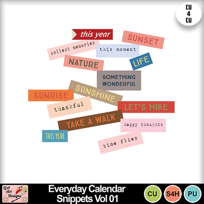 Digital Scrapbooking Kits | Everyday Calendar Bundle Vol01-(LEA ...
