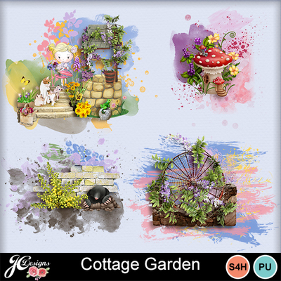 Digital Scrapbooking Kits | Cottage Garden Bundle-(JULIECD) | Everyday ...