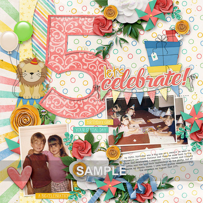 Digital Scrapbooking Kits | Celebrate Papers-(aimeeh) | Birthdays ...