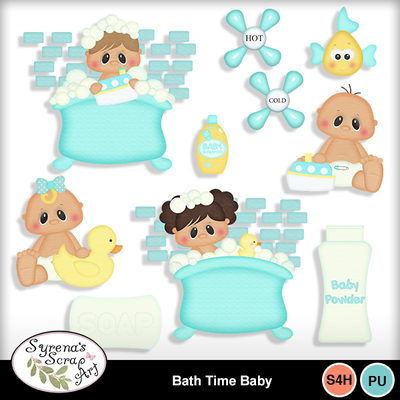 Digital Scrapbooking Kits | Bath Time Baby-(MMDCS) | Babies, Boys ...
