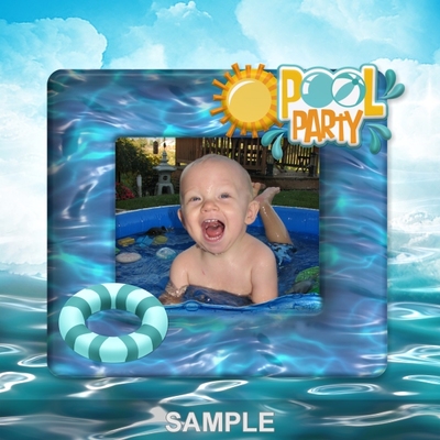 Digital Scrapbooking Kits | Pool Party Frames-(LLLCrtn) | Beach, Family ...