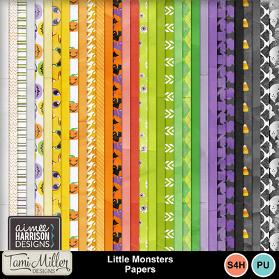 Digital Scrapbooking Kits | Little Monsters Bundle-(TMD) | Holidays ...
