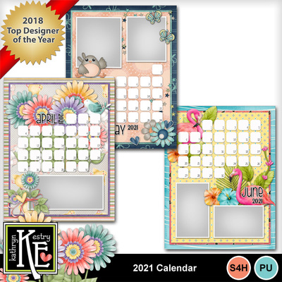 Digital Scrapbooking Kits | 2021 Calendar-(Kathryn) | Calendars, Kid ...