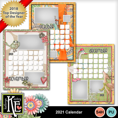 Digital Scrapbooking Kits | 2021 Calendar-(Kathryn) | Calendars, Kid ...