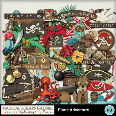 Digital Scrapbooking Kits | Pirate Adventure-kit-(MSG) | Entertainment ...