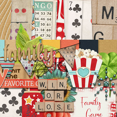 Digital Scrapbooking Kits | Game Night Page Kit-(Arshia0) | Family ...