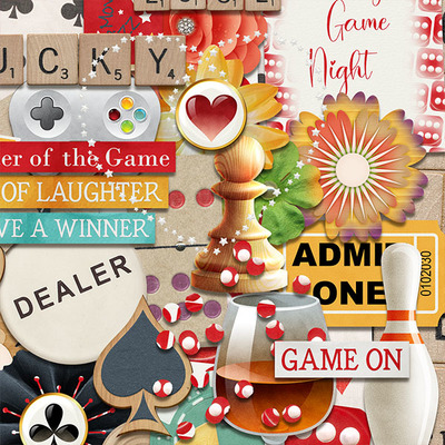 Digital Scrapbooking Kits | Game Night Page Kit-(Arshia0) | Family ...