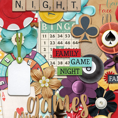 Digital Scrapbooking Kits | Game Night Page Kit-(Arshia0) | Family ...