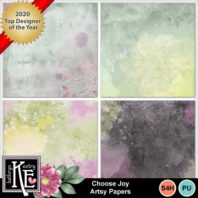 Digital Scrapbooking Kits | Choose Joy Artsy Papers-(Kathryn ...