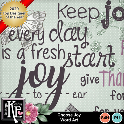 Digital Scrapbooking Kits | Choose Joy Word Art-(Kathryn) | Everyday ...