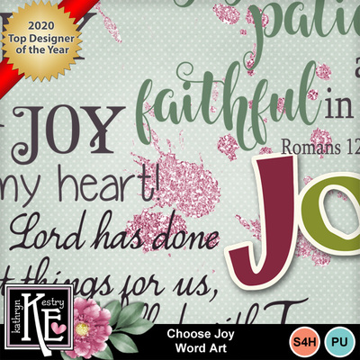 Digital Scrapbooking Kits | Choose Joy Word Art-(Kathryn) | Everyday ...