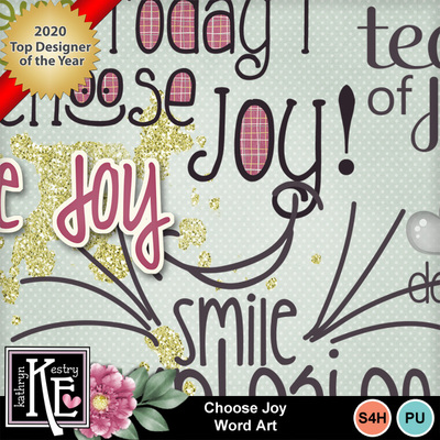 Digital Scrapbooking Kits | Choose Joy Word Art-(Kathryn) | Everyday ...