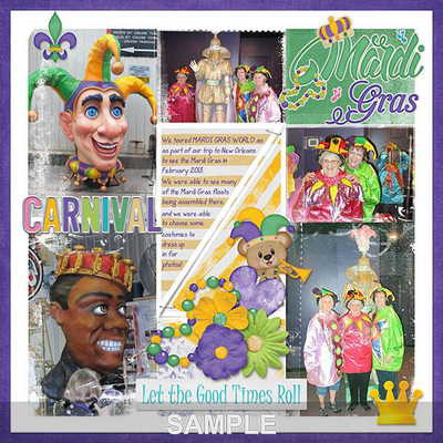 Digital Scrapbooking Kits | Mardi Gras-(FranB) | Holidays, Vacations ...
