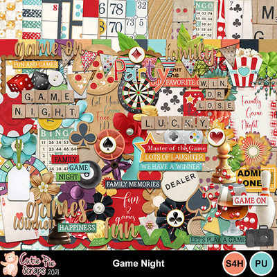 Digital Scrapbooking Kits | Game Night Page Kit-(Arshia0) | Family ...