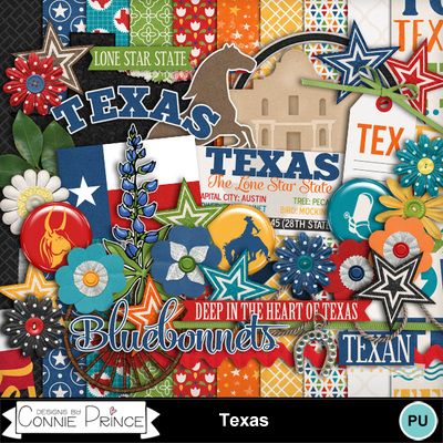 Digital Scrapbooking Kits | Texas-Bundle-(cprince) | Everyday, Heritage ...
