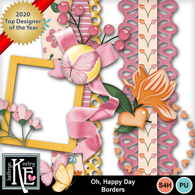 Digital Scrapbooking Kits | Oh Happy Day Borders-(Kathryn) | Everyday ...