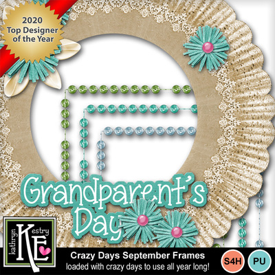 Digital Scrapbooking Kits | Crazy Days Sept Frames-(Kathryn ...