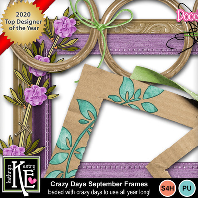 Digital Scrapbooking Kits | Crazy Days Sept Frames-(Kathryn ...