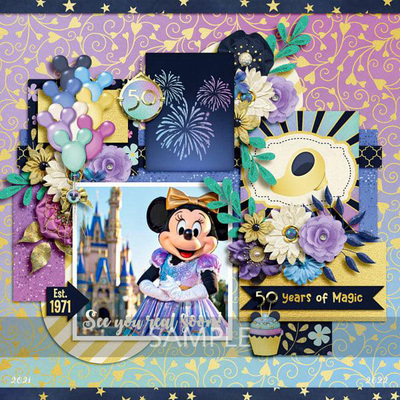 Digital Scrapbooking Kits | 50 Magical Years-kit-(MSG) | Birthdays ...