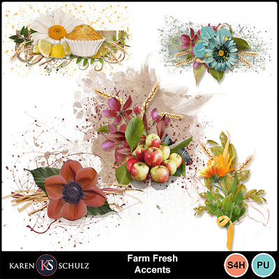 Digital Scrapbooking Kits | Farm Fresh Bundle-(Snicker) | Animals ...