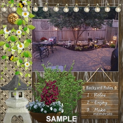 Digital Scrapbooking Kits | Backyard Oasis Signs-(LLLCrtn) | Family ...
