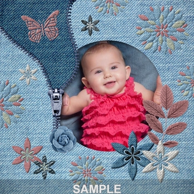 Digital Scrapbooking Kits | Denim Rose Quick Page-(LLLCrtn ...