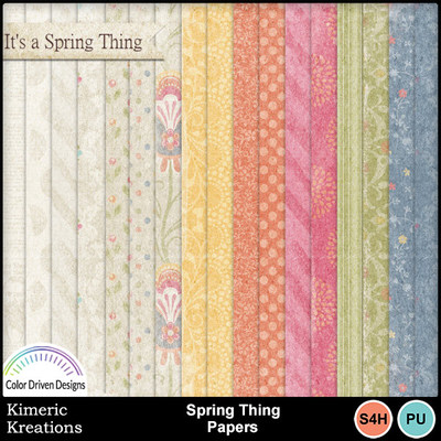 Digital Scrapbooking Kits | Spring Thing Bundle-(kimeric) | Holidays ...
