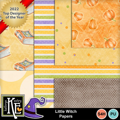 Digital Scrapbooking Kits | Little Witch Page Kit-(Kathryn) | Holidays ...