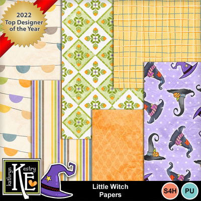 Digital Scrapbooking Kits | Little Witch Page Kit-(Kathryn) | Holidays ...