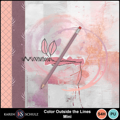 Digital Scrapbooking Kits | Color Outside the Lines Mini-(Snicker ...