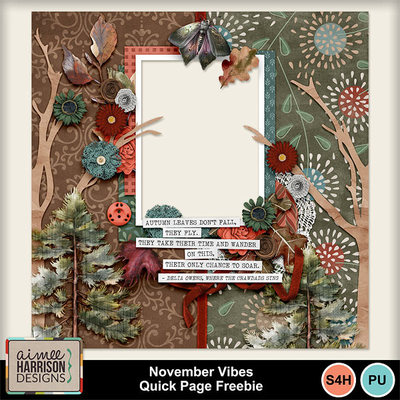 Digital Scrapbooking Kits | November Vibes Quick Page-(aimeeh ...