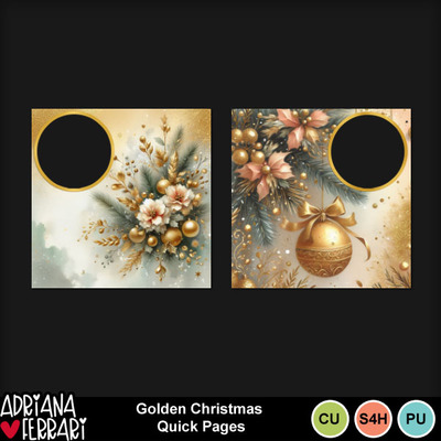Digital Scrapbooking Kits | Golden Christmas Quick Pages-(Ferrari ...