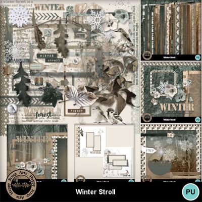 Digital Scrapbooking Kits | Winter Stroll Bundle-(HSA) | Nature ...