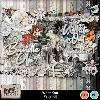 Digital Scrapbooking Kits | White Out Page Kit-(aimeeh) | Seasons ...