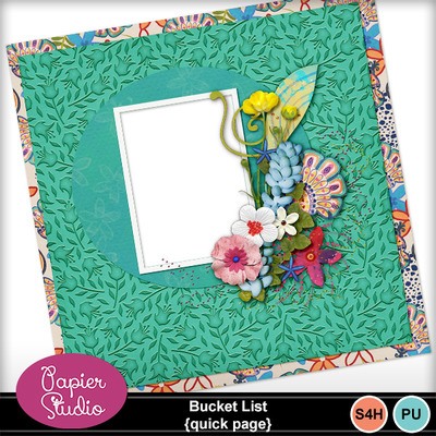 Digital Scrapbooking Kits | Bucket List Quick Page-(paperst) | Everyday ...