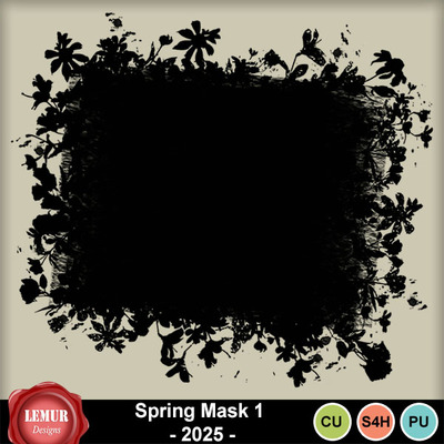 Digital Scrapbooking Kits | Spring Mask1 2025-(lemur) | Commercial Use ...