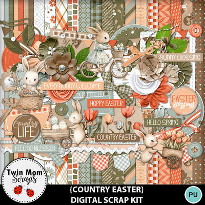 Digital Scrapbooking Kits | Country Easter KIT-(TwinMom) | Celebrations ...