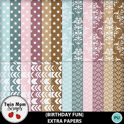 Digital Scrapbooking Kits | Birthday Fun BUNDLE-(TwinMom) | Animals ...