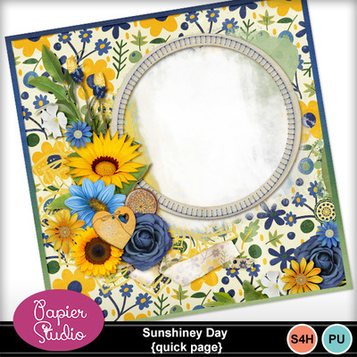 Digital Scrapbooking Kits | Sunshiney Day Quick Page 6-(paperst ...