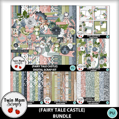 Digital Scrapbooking Kits | Fairy Tale Castle BUNDLE-(TwinMom ...