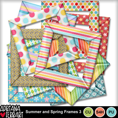 Digital Scrapbooking Kits | Summer and Spring Frames 3-(Ferrari ...