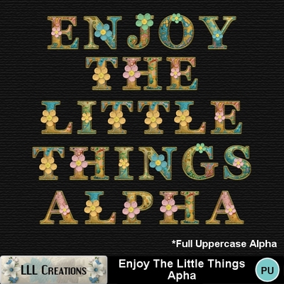 Digital Scrapbooking Kits | Enjoy The Little Things Alpha-(LLLCrtn ...