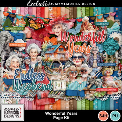 Digital Scrapbooking Kits | Wonderful Years Page Kit-(aimeeh ...