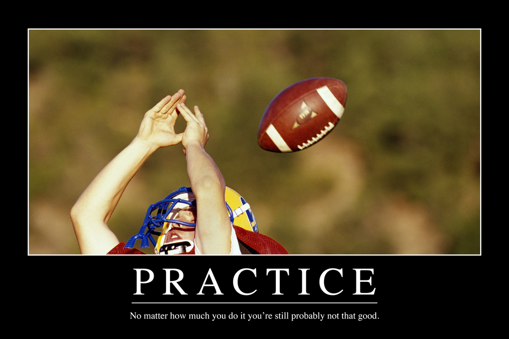 Practice Funny Demotivational Poster 12x18 Inch | eBay