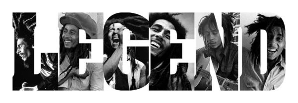 Bob Marley Legend Letters Photo Collage Jamaican Reggae Music Poster ...