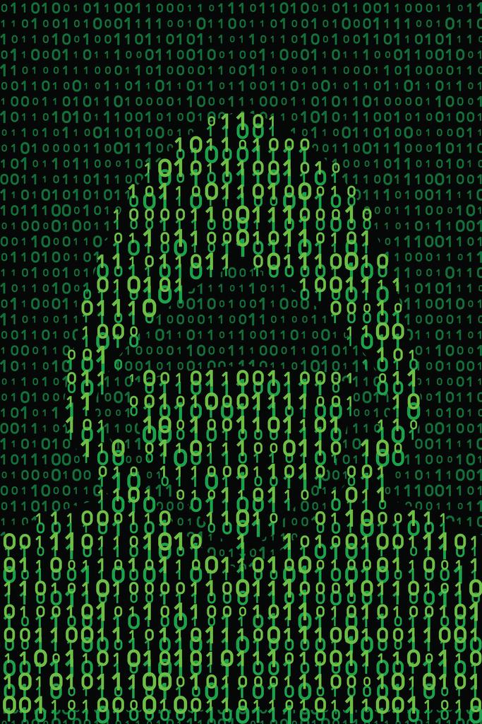 Computer Hacker on Binary Code Background Art Print Poster 24x36 inch ...