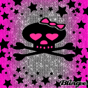 black and pink skull Animated Pictures for Sharing #124731808 | Blingee.com