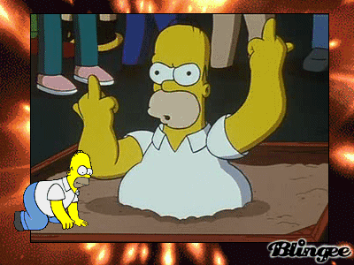 Homer fait un doigt d'honneur Picture #126669836 | Blingee.com