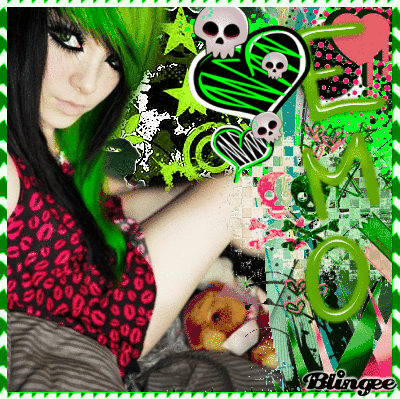 Green Emo Picture #136600027 | Blingee.com