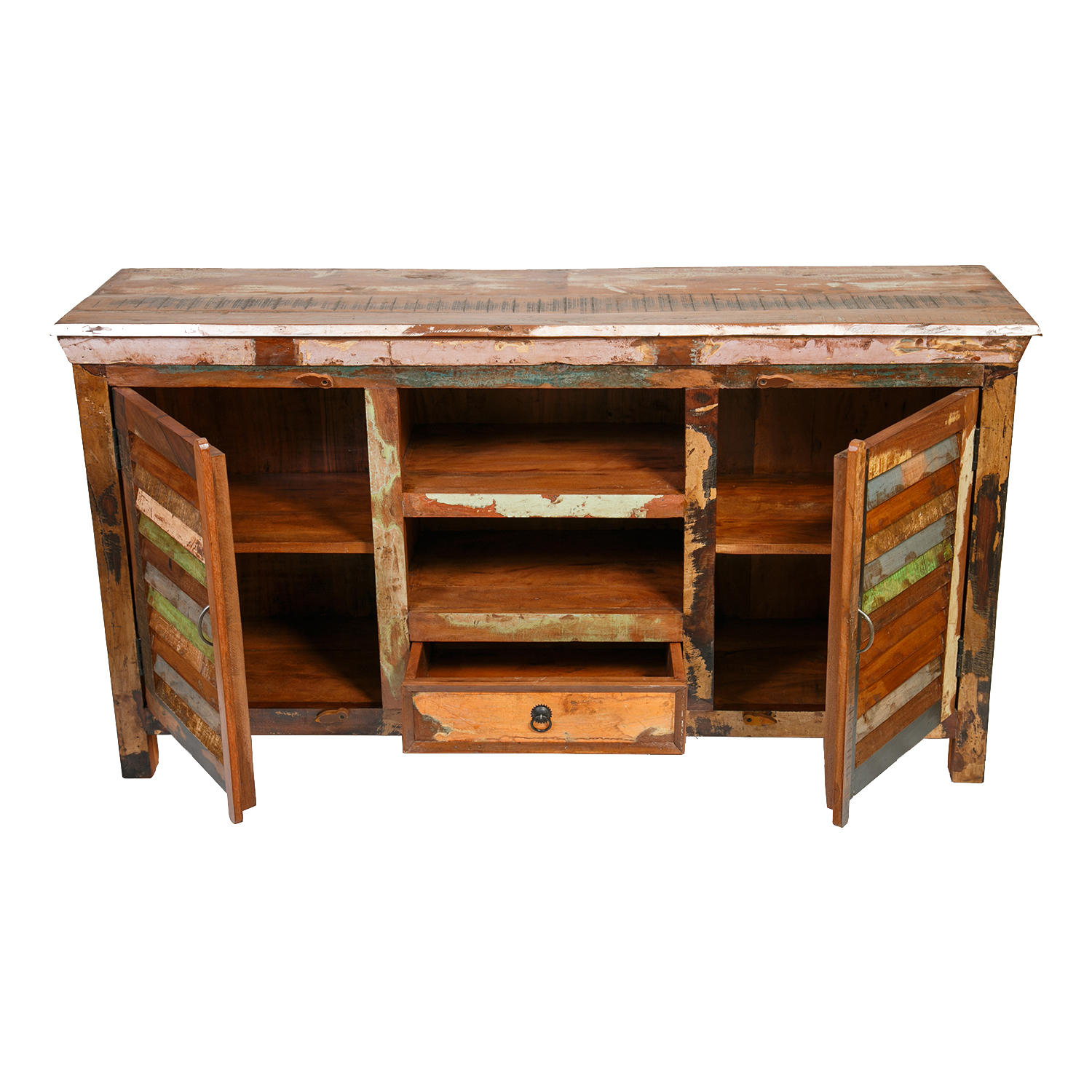 Ripley - RACK TV DE MADERA RECICLADA 80X150X40